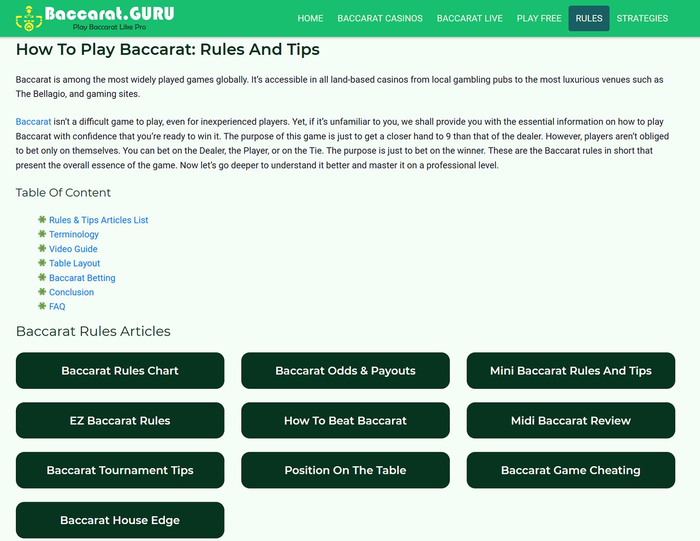 Baccarat Rules - How to Play Baccarat Game in Casino